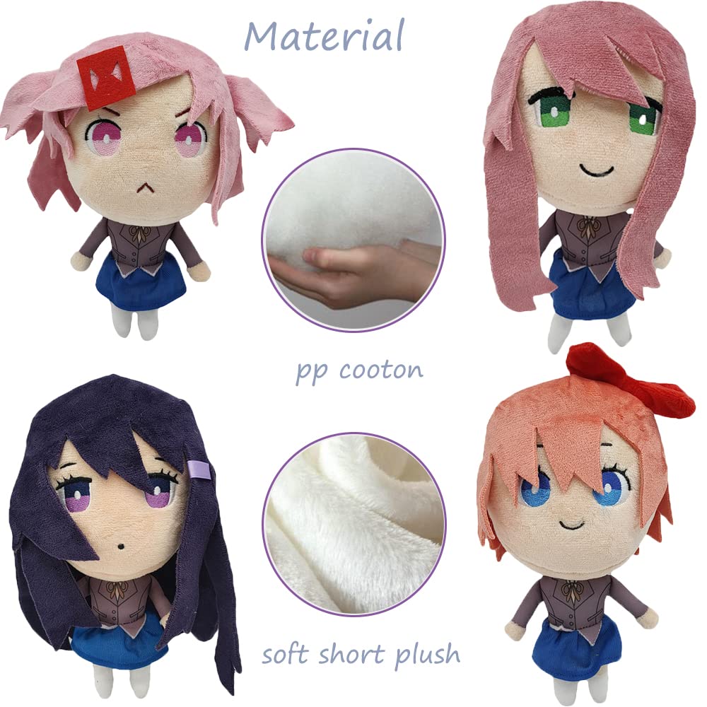 Doki Doki Literature Club Plush, Cute Ddlc Sayori/Yuri/Natsuki/Monika ...