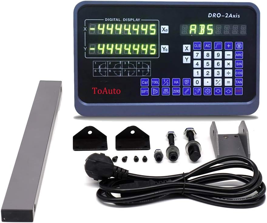 Digital Readout 2 Axis DRO 5um Resolution Encoder w/Mounting Arm ...