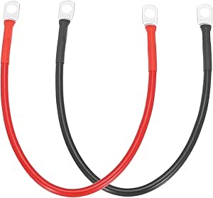 MECCANIXITY 4PCS 8 AWG Battery Cable, 1ft Pure Copper Battery Inverter ...