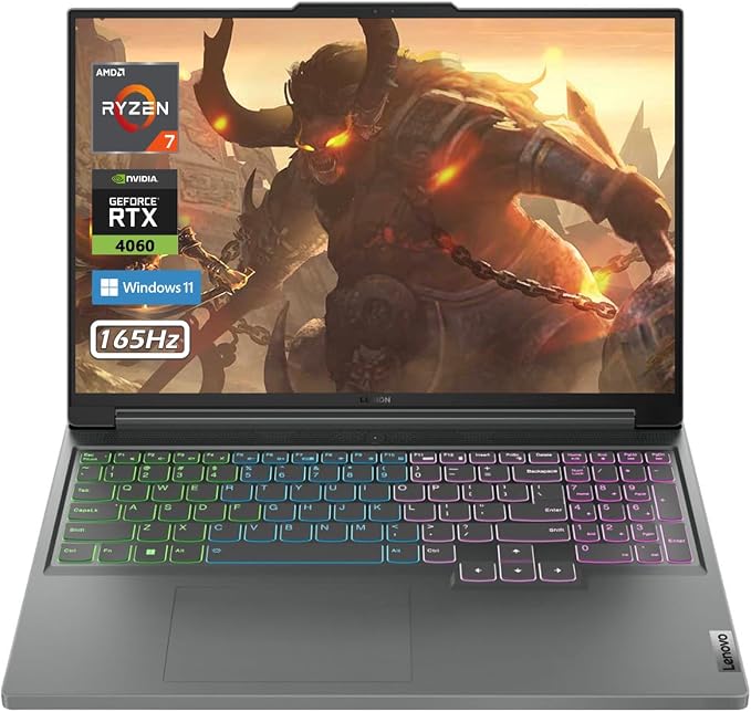 Amazon.com: Lenovo Legion Slim 5 Gaming Laptop Computer, 16" WQXGA ...