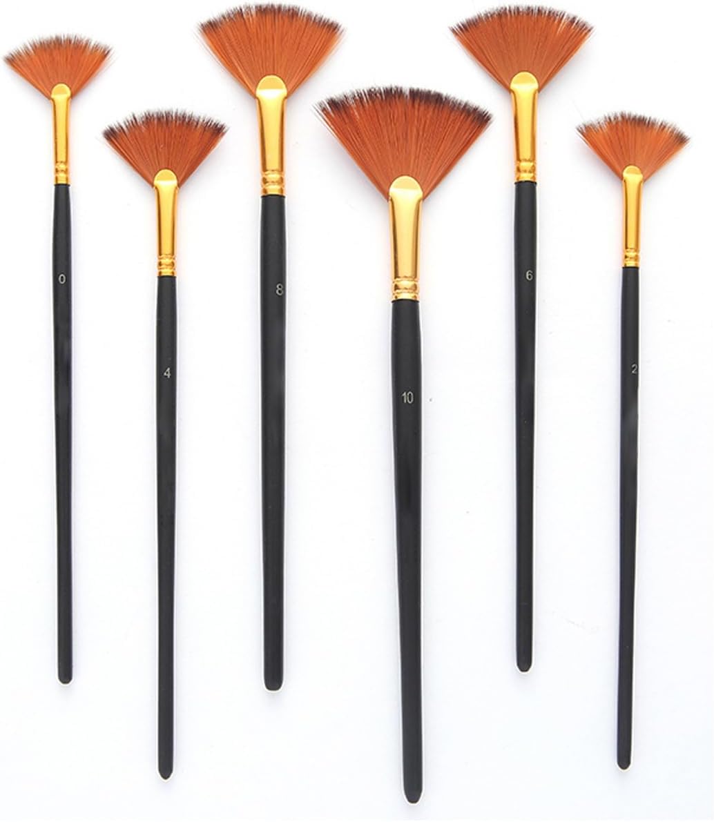 Amazon.com: Prasacco 5 Pieces Fan Brush for Painting, Oil Acrylic Paint ...