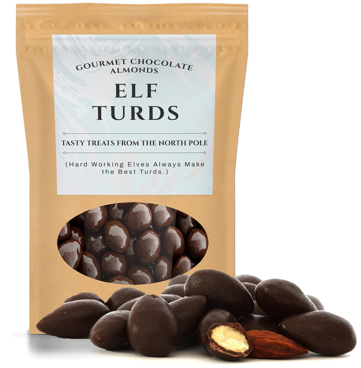 Amazon.com : Elf Turds Dark Chocolate Almonds - Kepperton Gourmet ...