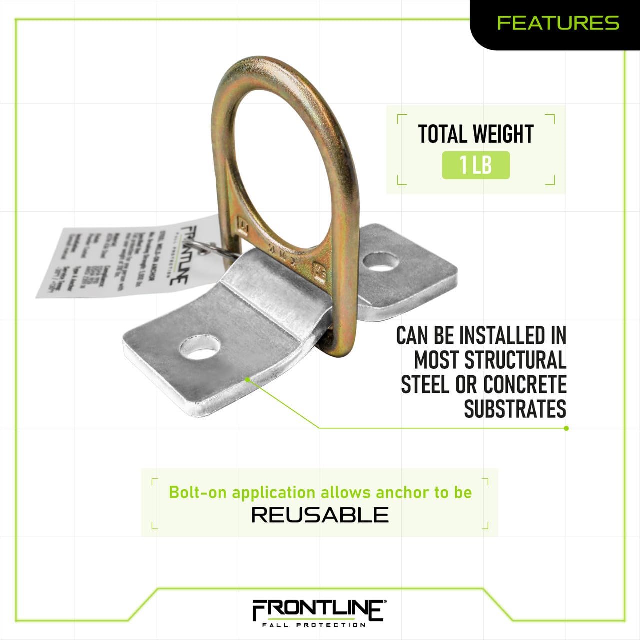 Snapklik.com : Frontline SBW01 Weld/Bolt-on Steel And Concrete Anchor ...