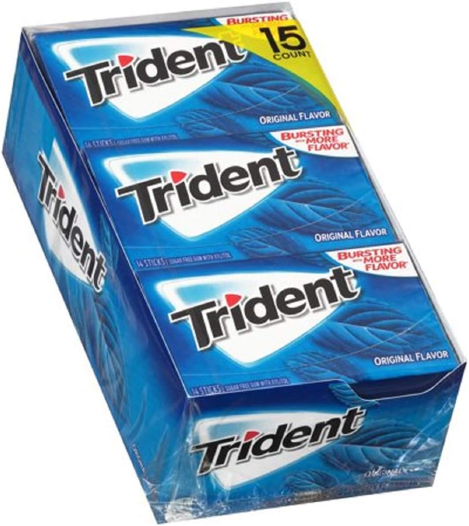 Trident Original Flavor Gum 14 Sticks 15 Count - 210 Pieces : Amazon.ca ...