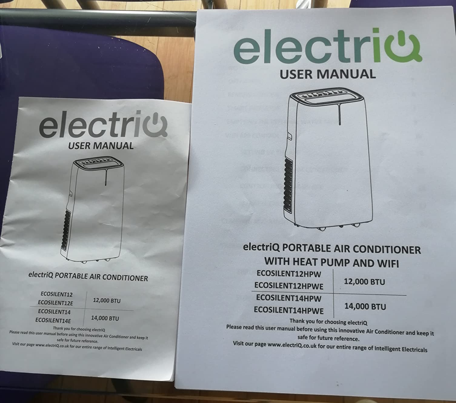 electriQ Portable Air Conditioner 14000 BTU with Heatpump, 5-Speeds and ...