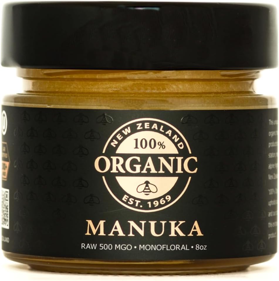 Amazon.com : 100 ORGANIC NEW ZEALAND Raw Manuka Honey 50MGO 18oz ...