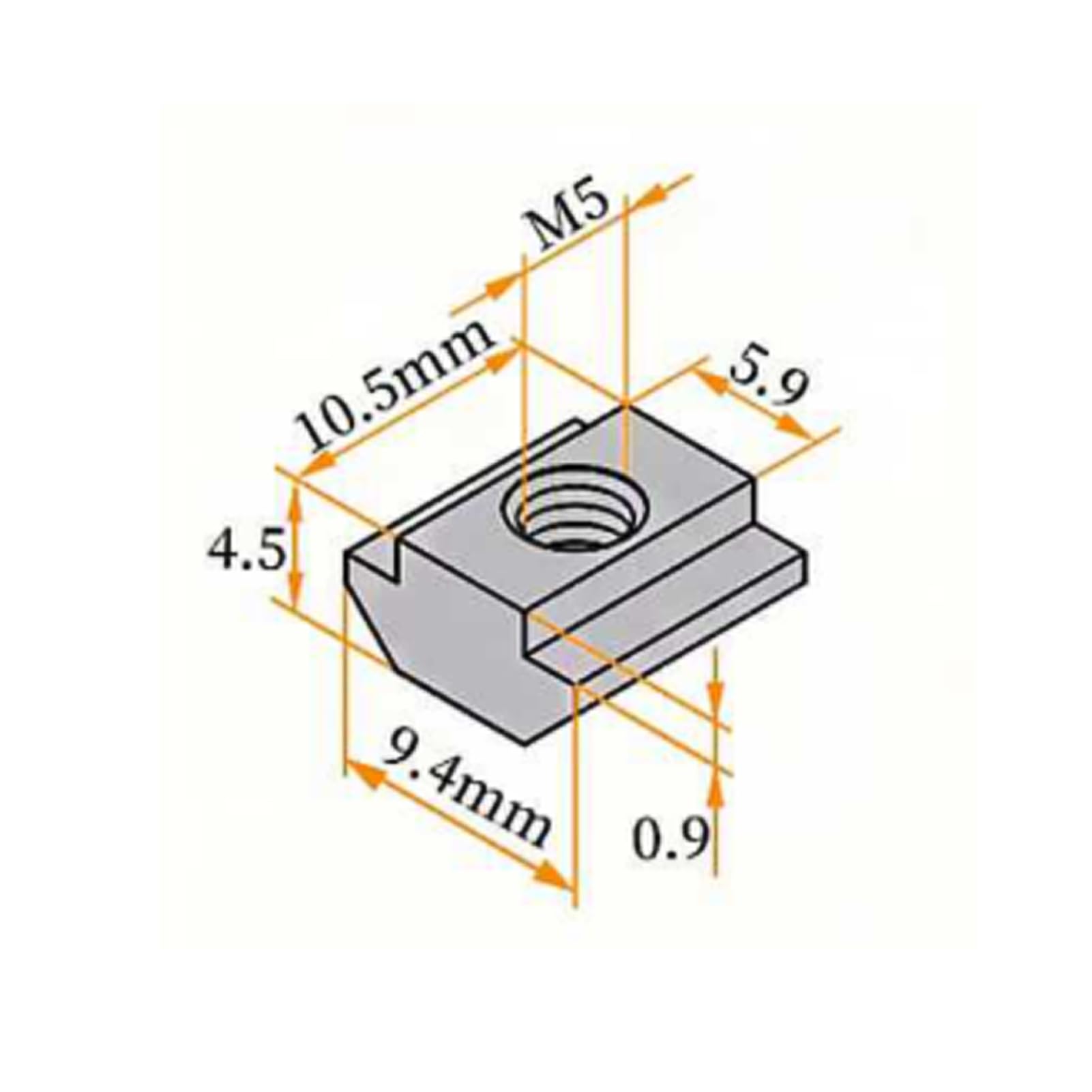 Snapklik.com : 120pcs 20 Series M5 Aluminum Extrusion Profile M5 T ...