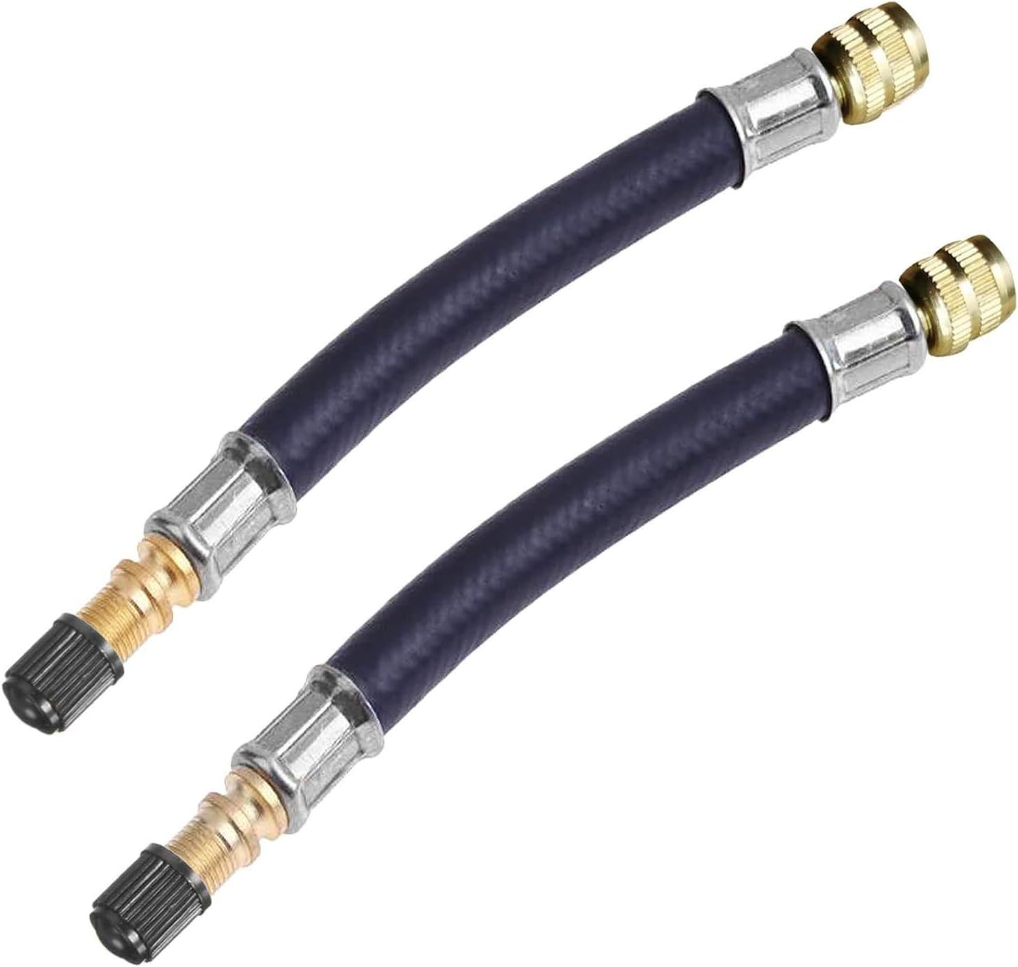 Bujingyun 2pcs Flexible Rubber Extension Tire Valve Adaptor with Valve ...