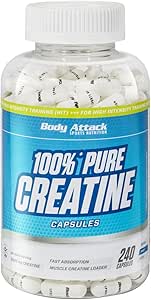 Body Attack 100% Pure Creatine Capsules, 240 Kapseln, 1er Pack (1 x 221g) : Amazon.de: Drogerie ...