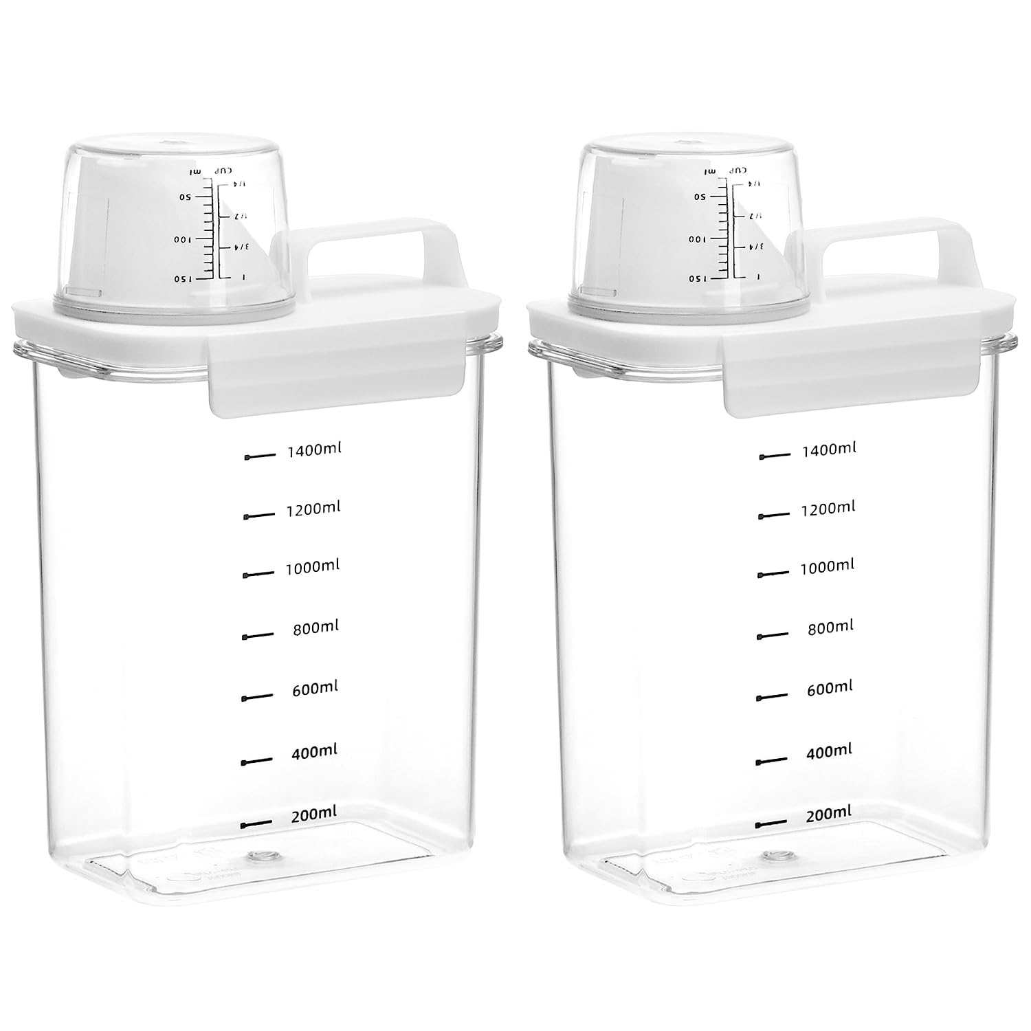 Amazon.com: QWORK Laundry Powder Detergent Container - 2 Pack 61 oz ...