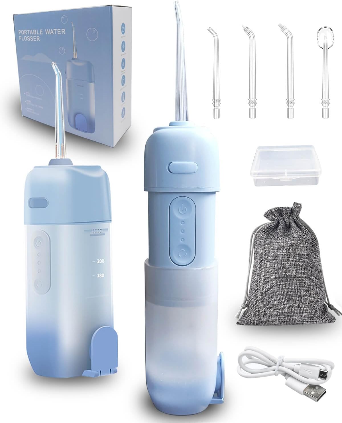 Amazon.com: Lyntimo Travel Water Flosser for Teeth, Portable oral ...