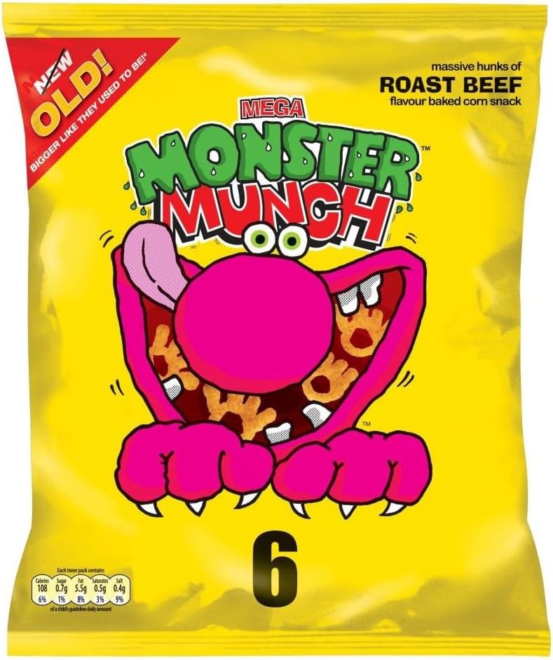 Amazon.com: Monster Munch Roast Beef Snacks 22g X 6