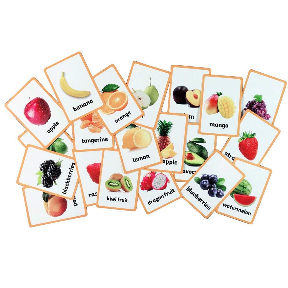 Buy Fruits Educational Live Picture Reading Cards 21 pc. Set for ...