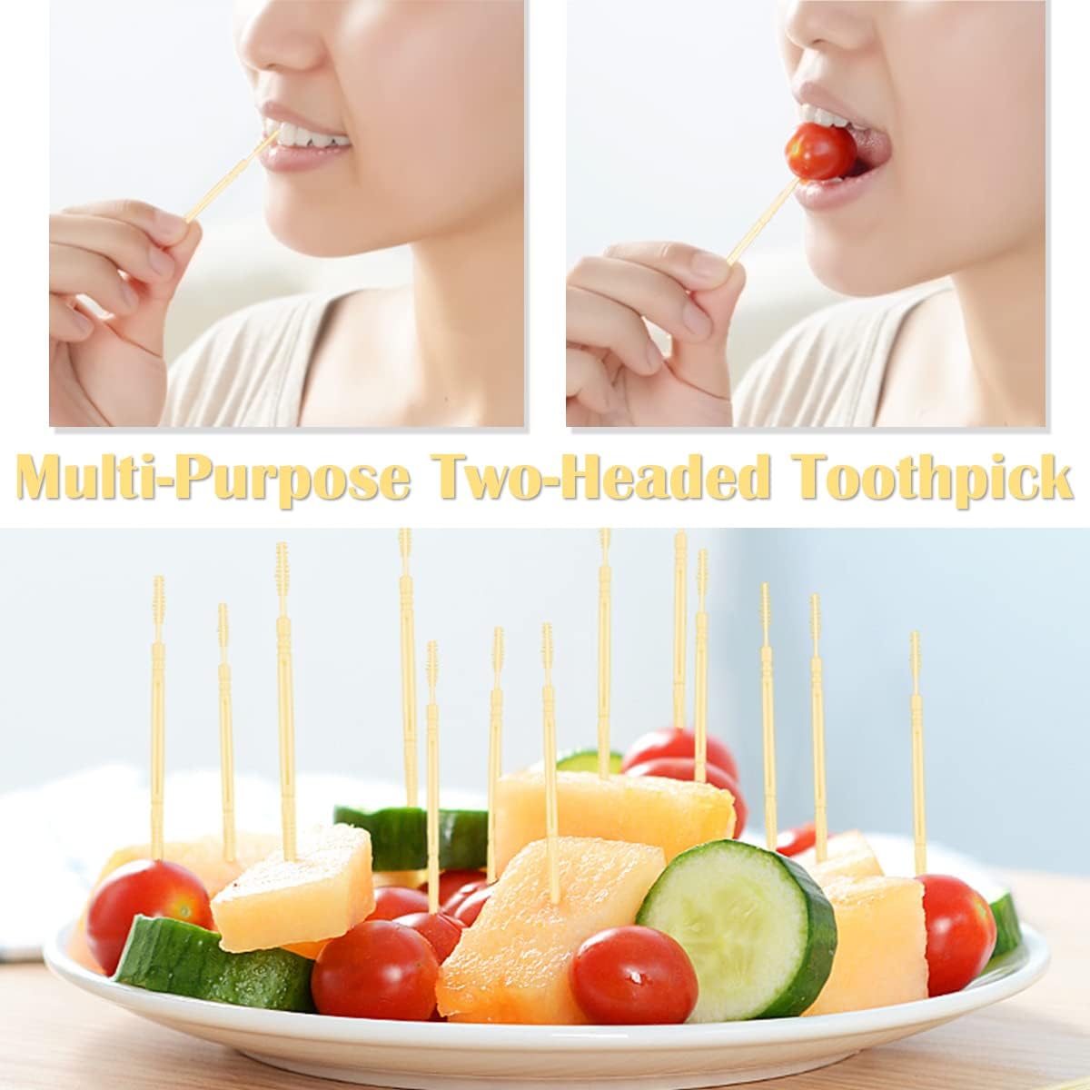 Palillo de dientes interdental desechable de doble cabeza, 1060 ...