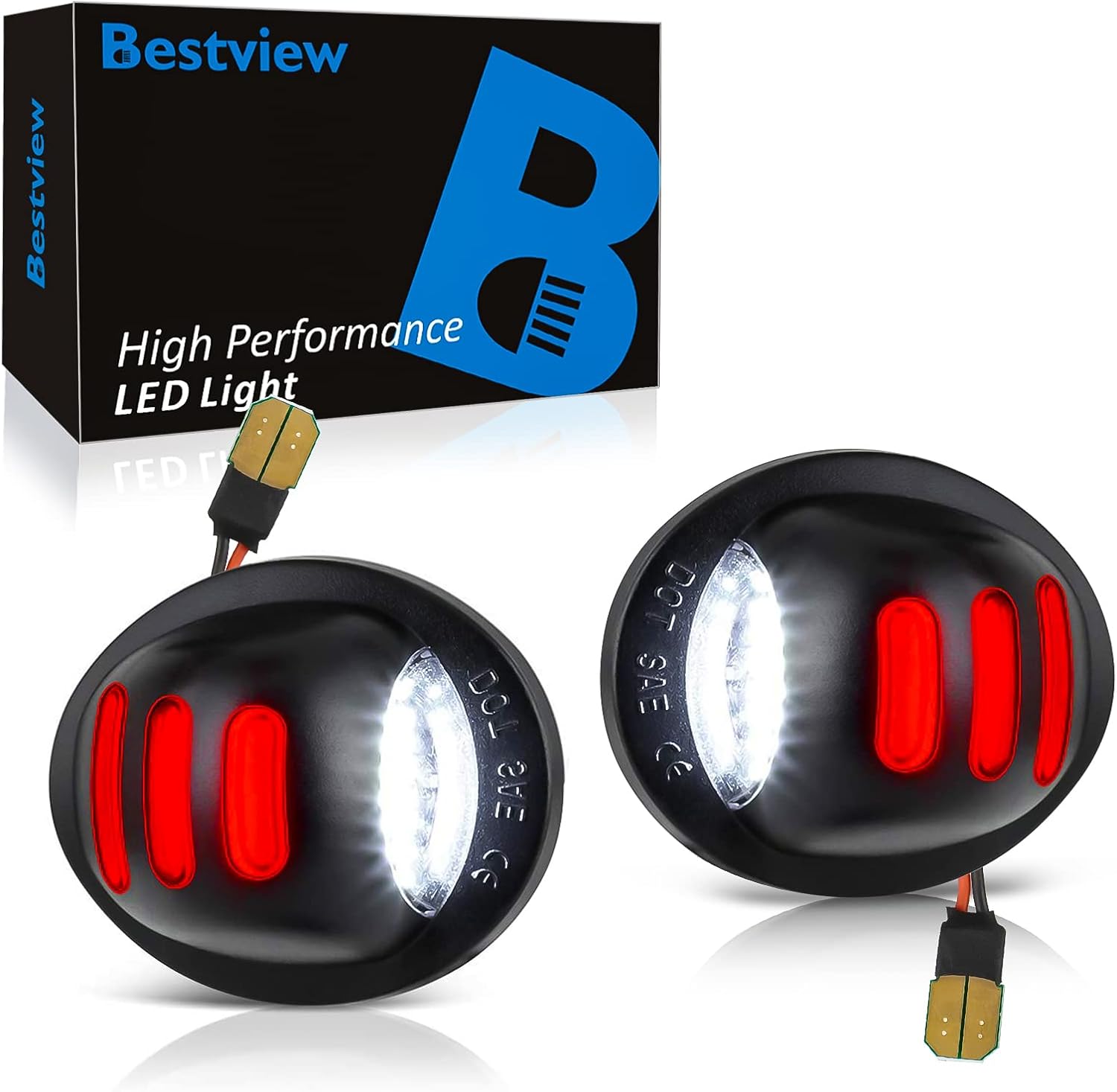 Bestview Luz LED para matrícula compatible con Ford F150 F250 F350 F450 ...