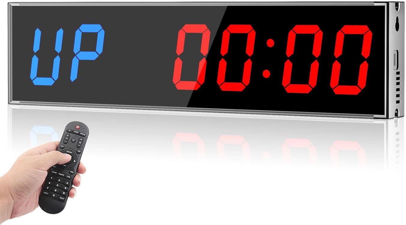 BTBSIGN LED Interval Timer Count Down/Up Clock Stopwatch with Remote ...