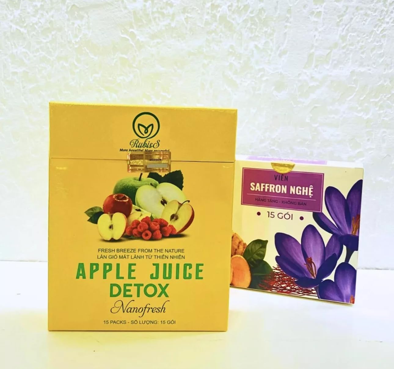 Rubiss Detox com Suco de Maçã e Açafrão Grátis (15 pacotes) | Frete ...