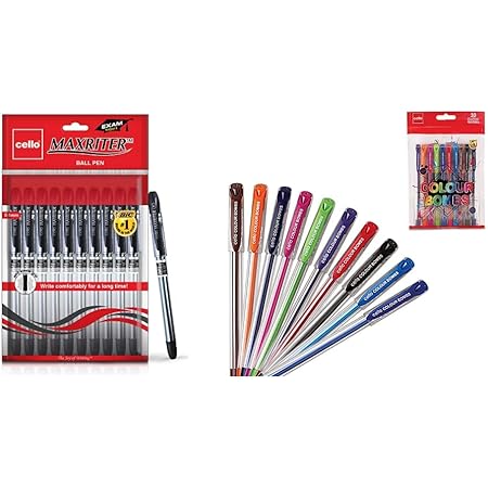 Cello Maxriter Ball Pen Set (Pack Of 10 Pens - Black)| Lightweight Ball ...