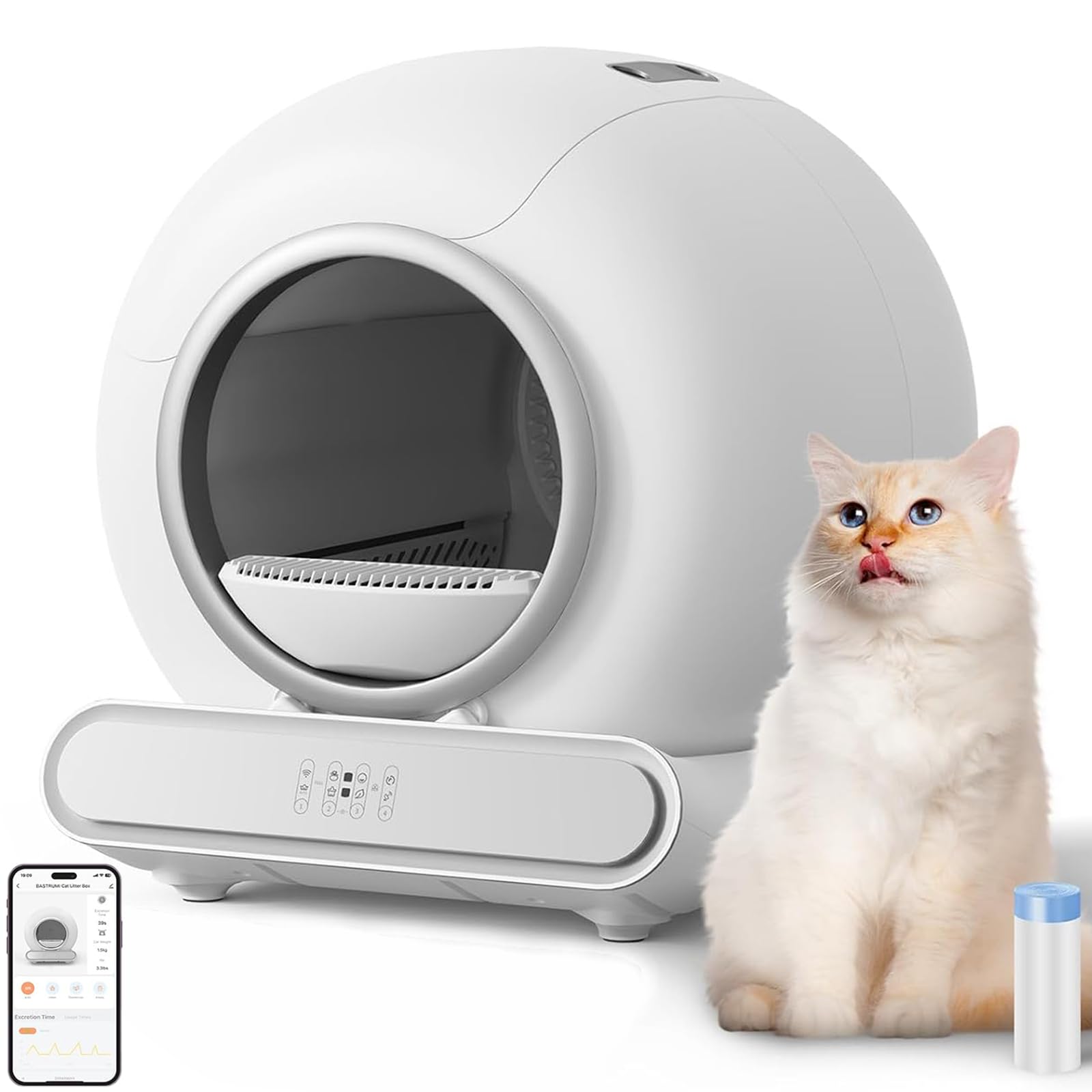 Selbstreinigende Katzentoilette, Katzenklo Selbstreinigend Extra 65L ...