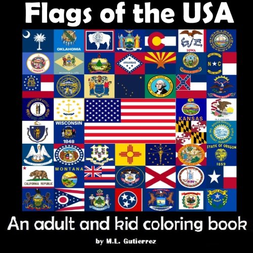 Amazon.com: Flags of the USA: An adult and kid coloring book ...
