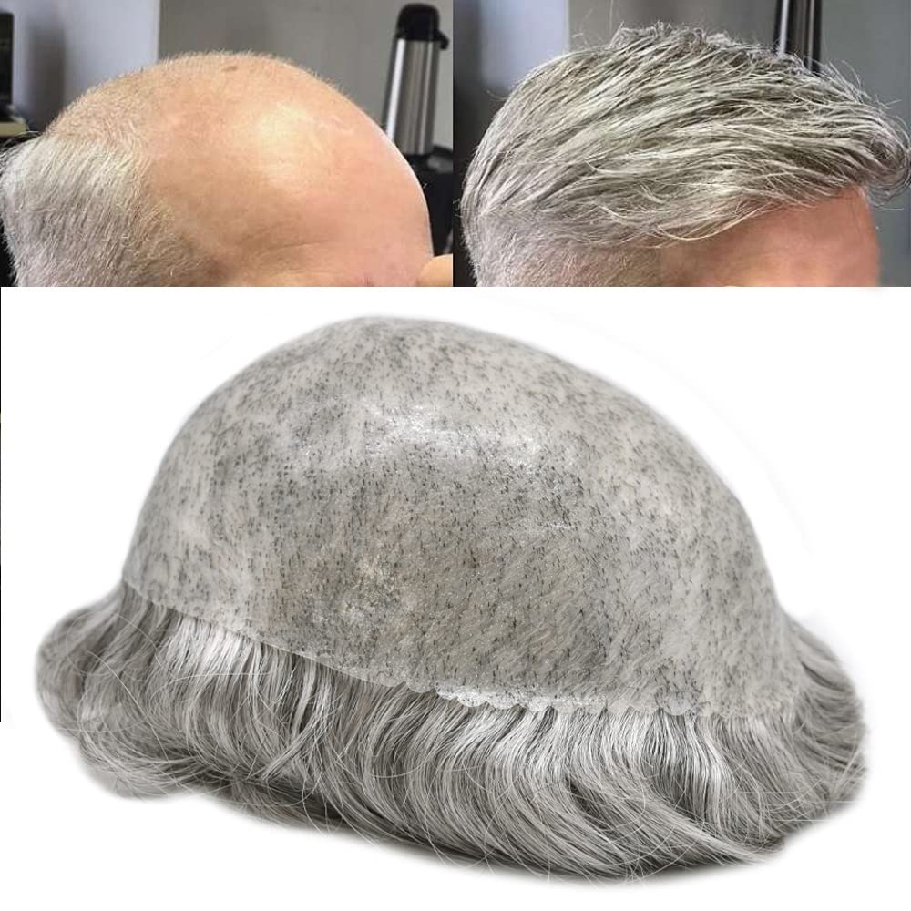 Amazon.com : Mens Toupee Hair System for Men 8X10 inch Full Poly ...