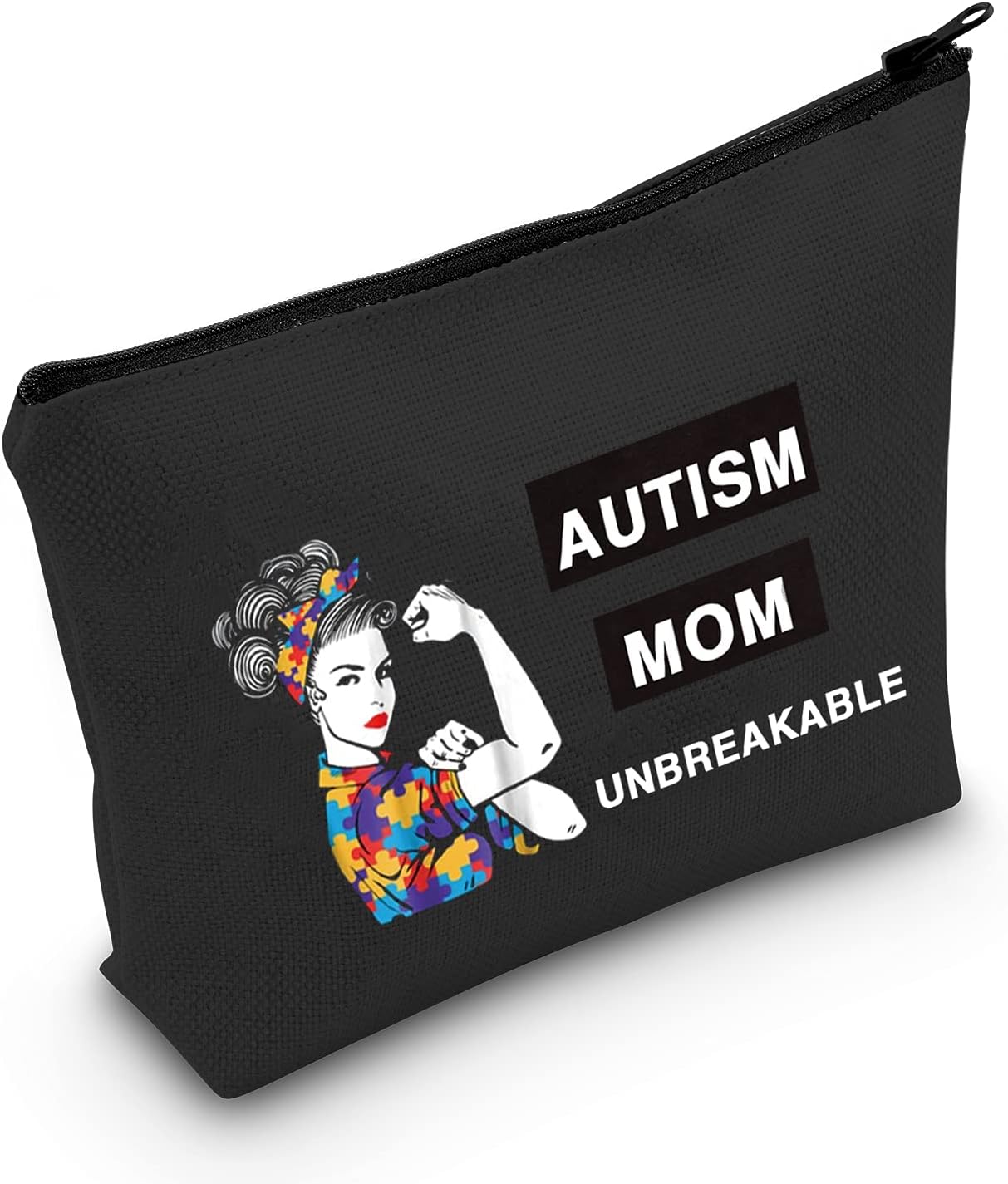 LEVLO Autism Mom Cosmetic Make Up Bag Autism Awareness Mother Gift ...