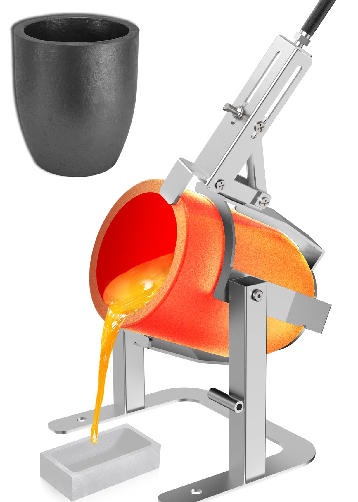 Amazon.com: Nelyrho Hand-held Crucible Pouring Tongs/Rack with A ...