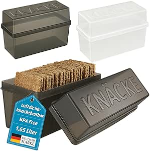 My-goodbuy24 Crispbread Box Crispbread Box with Lid - Bread Box ...