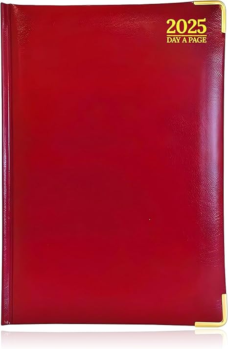 G4GADGET 2025 Diary A4 Day A Page - Red | Hardback Cover | Daily ...