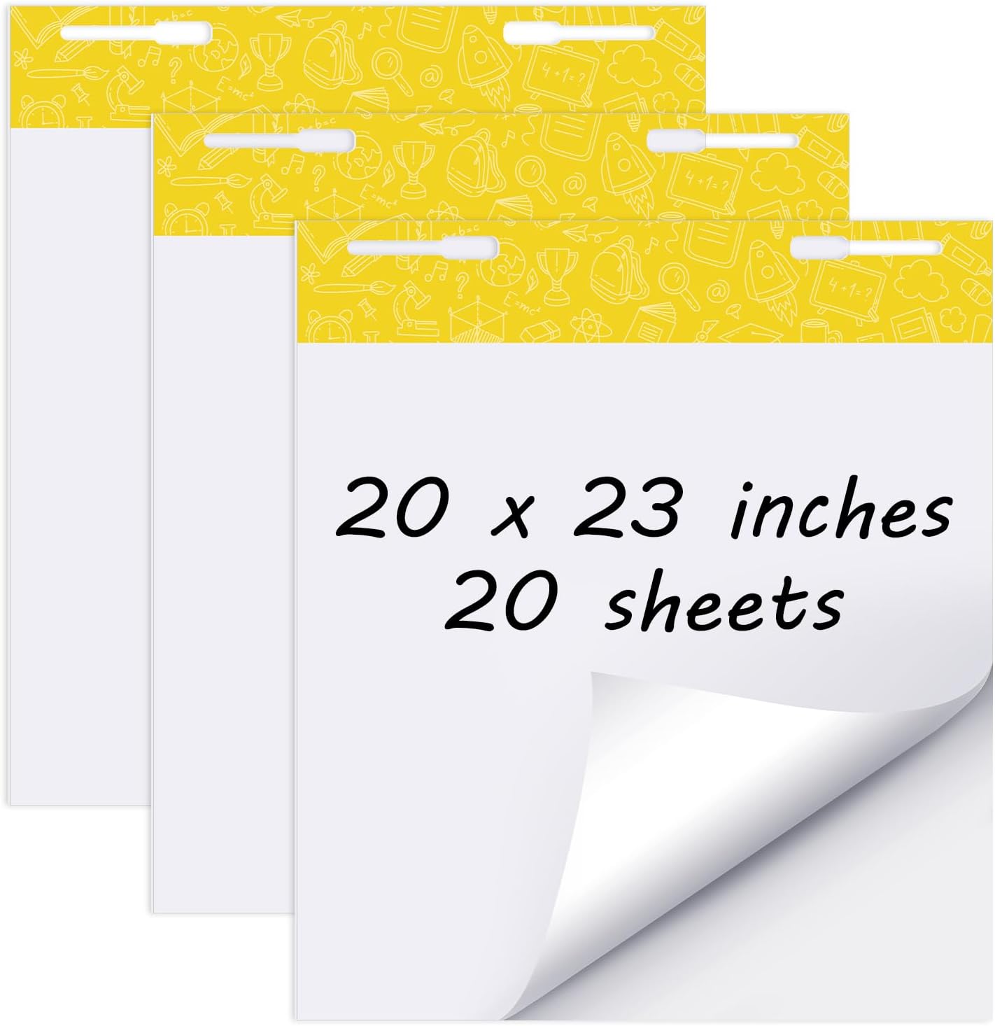 Amazon.com: Colarr 3 Pack Chart Paper Large Sticky Notes Large Sticky ...