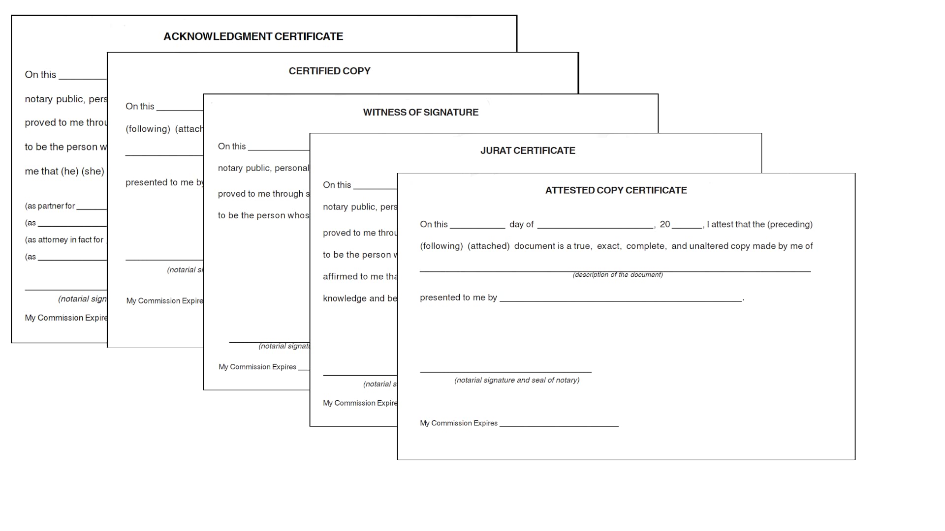 Notary Acknowledgement Sample