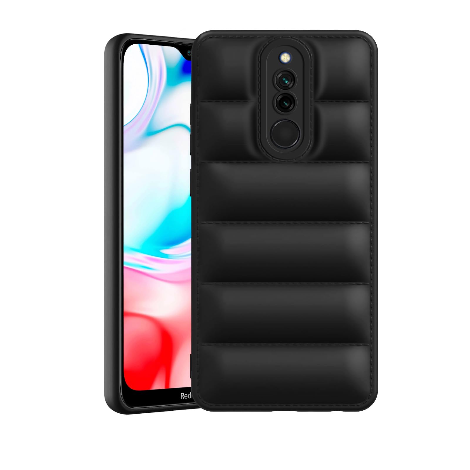 Solimo Rubber Puffer Case Camera Protection Soft Back Cover for Redmi 8 ...