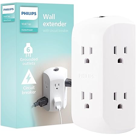 Amazon.com: Surge Protector Outlet Extender - with Rotating Plug, 6 AC ...