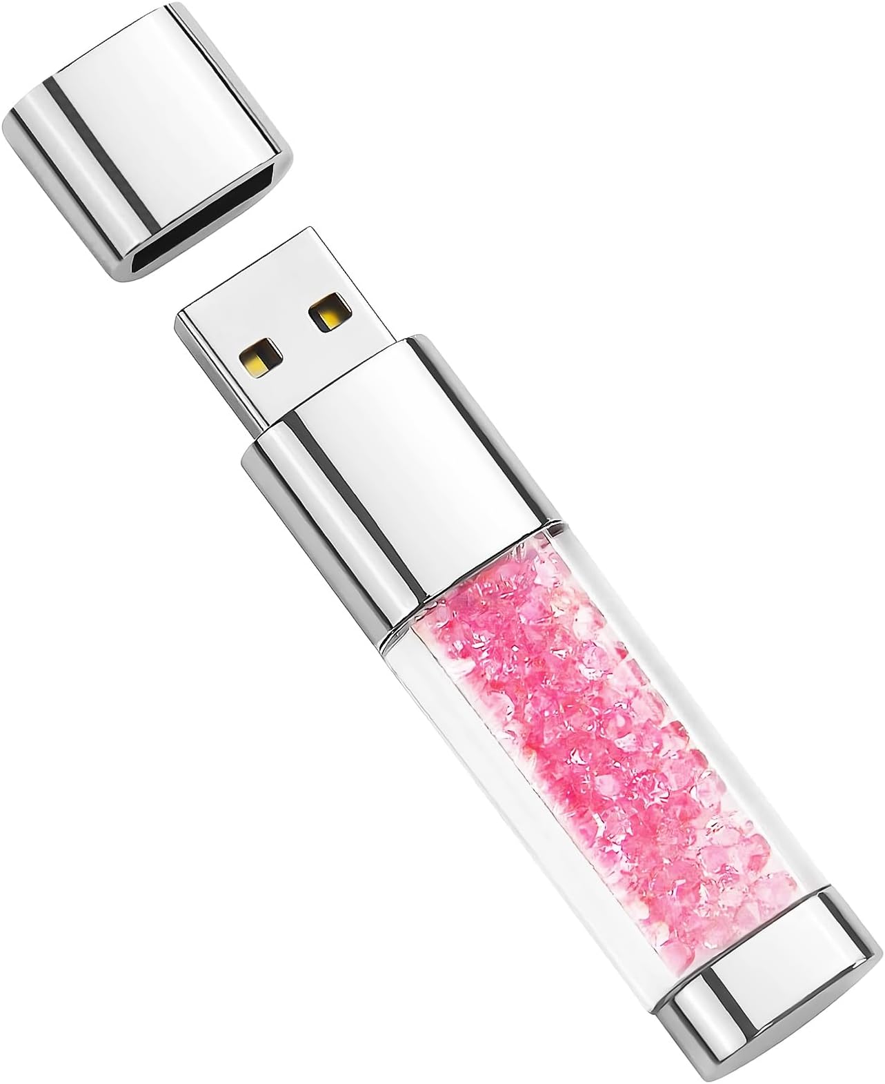 Amazon.com: USB Flash Drive 32GB, BorlterClamp Cute Pink Crystal Thumb ...