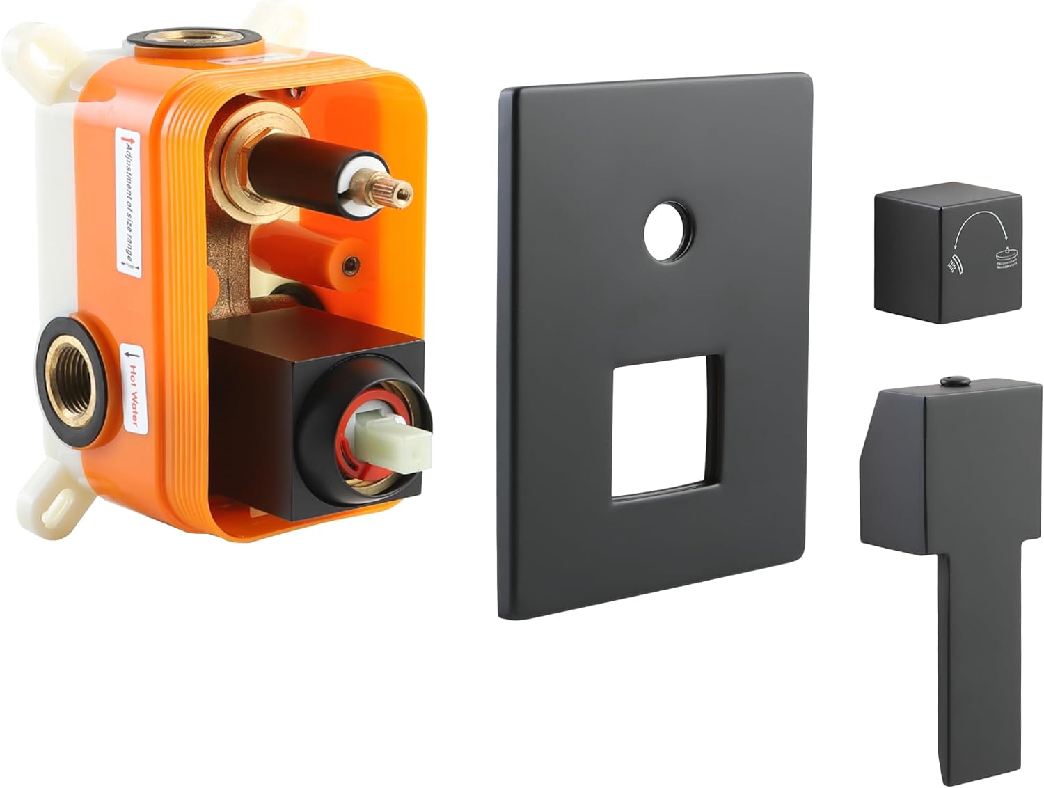 SKOWLL Shower Valve Only Matte Black Dual Function Shower Valve ...