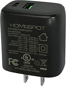 Amazon.com: HomeSpot USB C Wall PD Charger 20W Dual Port (4 Pack) PD ...