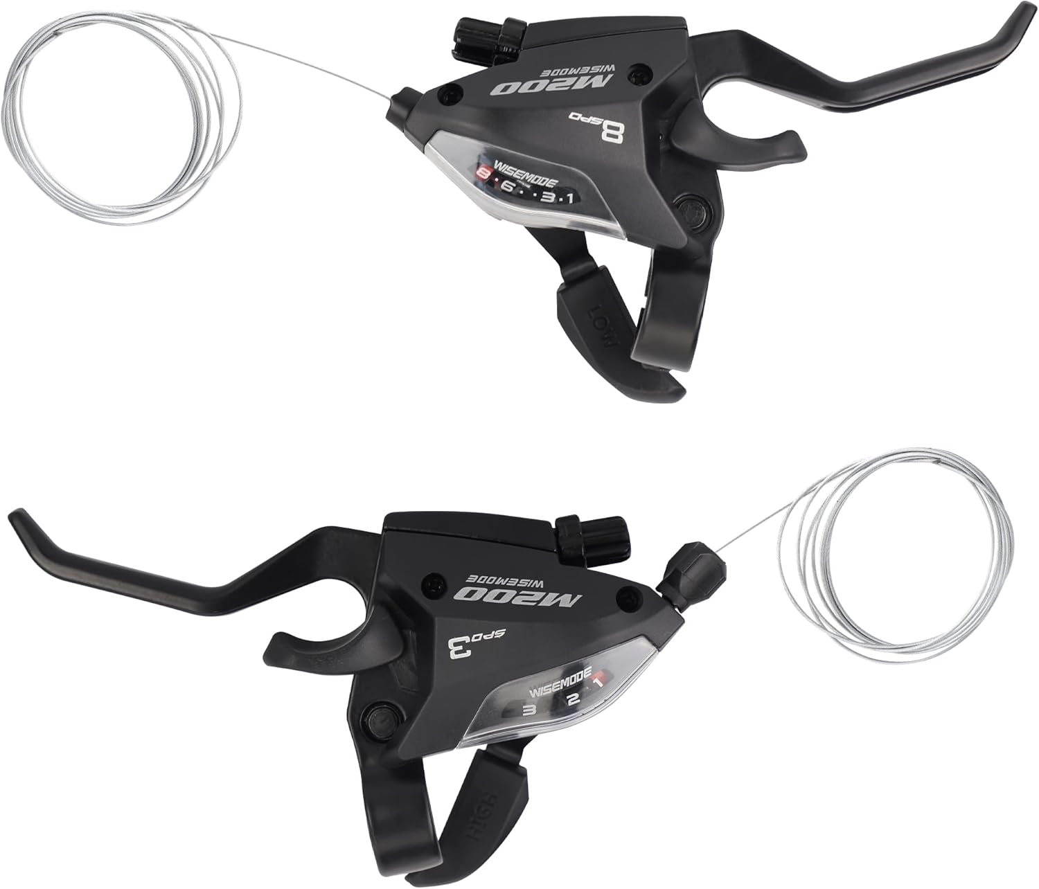 Amazon.com : MEGHNA Bike Shifter Set 3 x 8 Speed Thumb Gear Shifters ...
