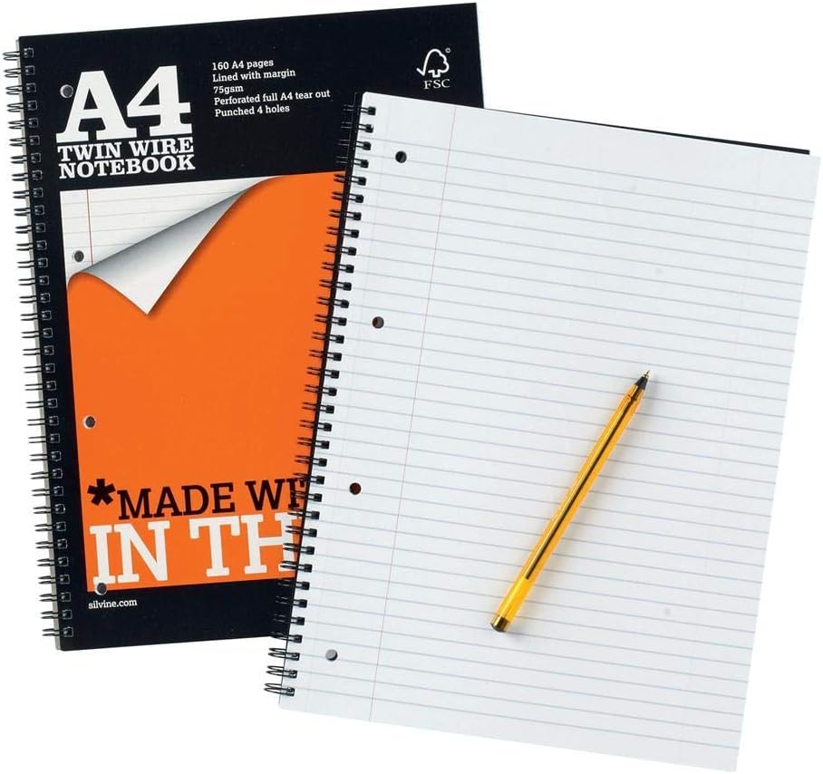 Pukka Pad Notebook Wirebound Hardback Perforated Ruled Margin 160pp ...