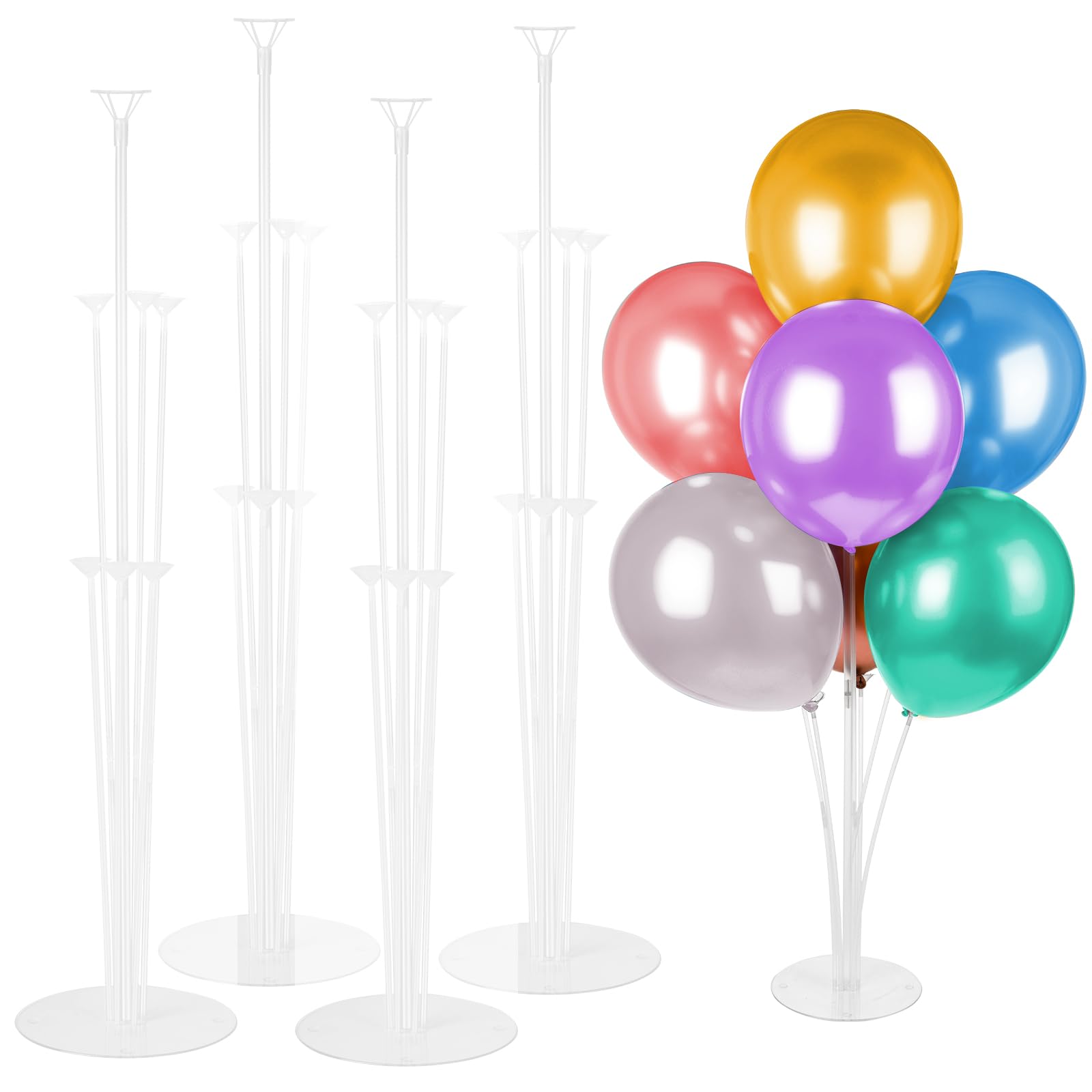 Amazon.com: Balloon Stand Kit 4 sets Balloon Arch Stand with Base and ...