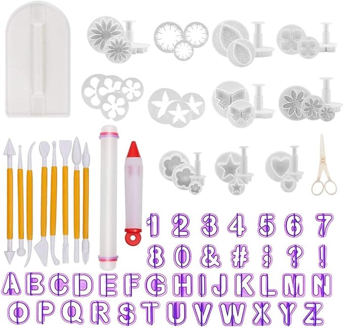 Amazon.com: Fondant Tools - Fondant Cake Sugarcraft Alphabet Letters ...
