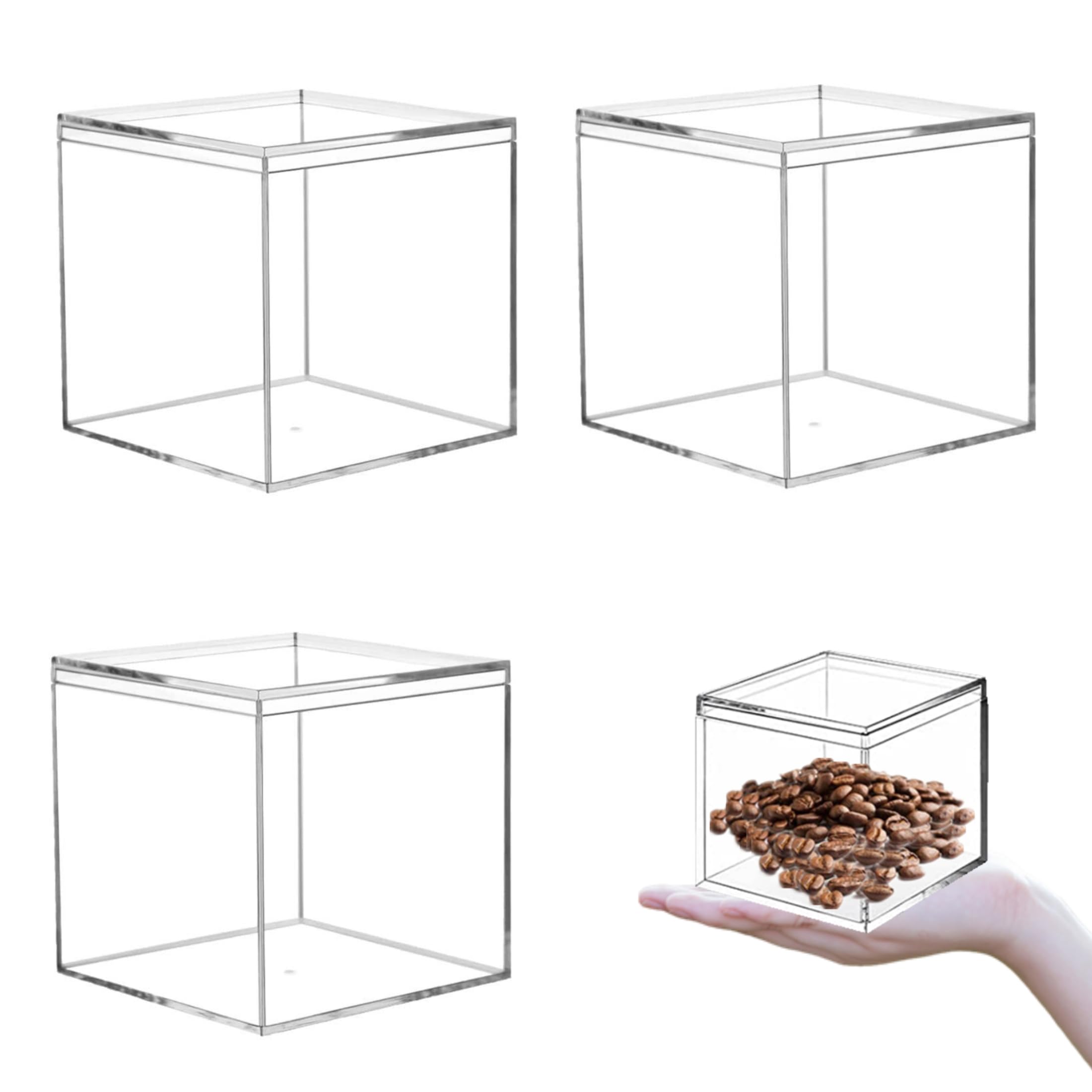 Amazon.com: Acrylic Box Clear Box with Lid Acrylic Square Cube for ...