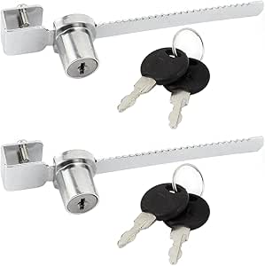 uxcell 2 Pcs Cabinet Display Case Showcase Sliding Glass Door Lock w ...