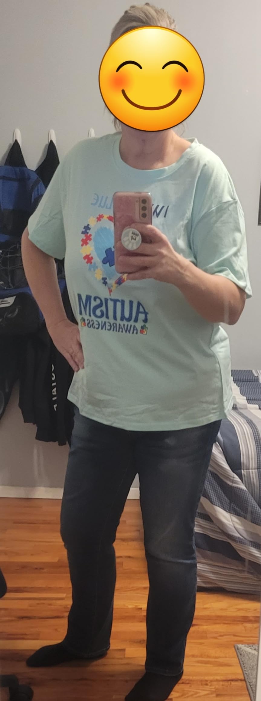 Autism Awareness Shirt Women Blue Ribbon T-Shirt I Wear Blue Tshirt ...