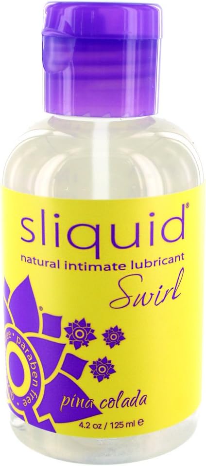 Sliquid Swirl Flavored Water Based Lubricant, Pina Colada, 4-Ounce ...