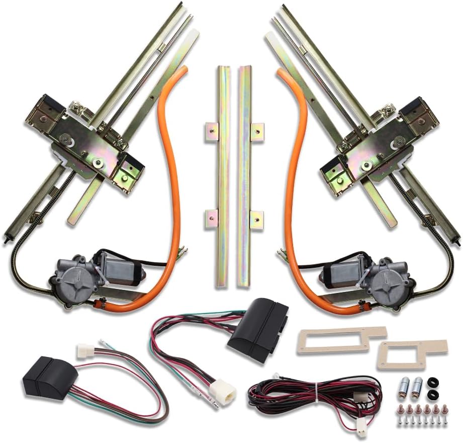 Amazon.com: Aflle Racing 2 Doors Flat Glass Power Window Kit with ...