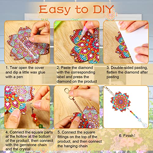 Snapklik.com : Macarrie 3 Pack Rhinestone Painting Suncatcher Wind ...