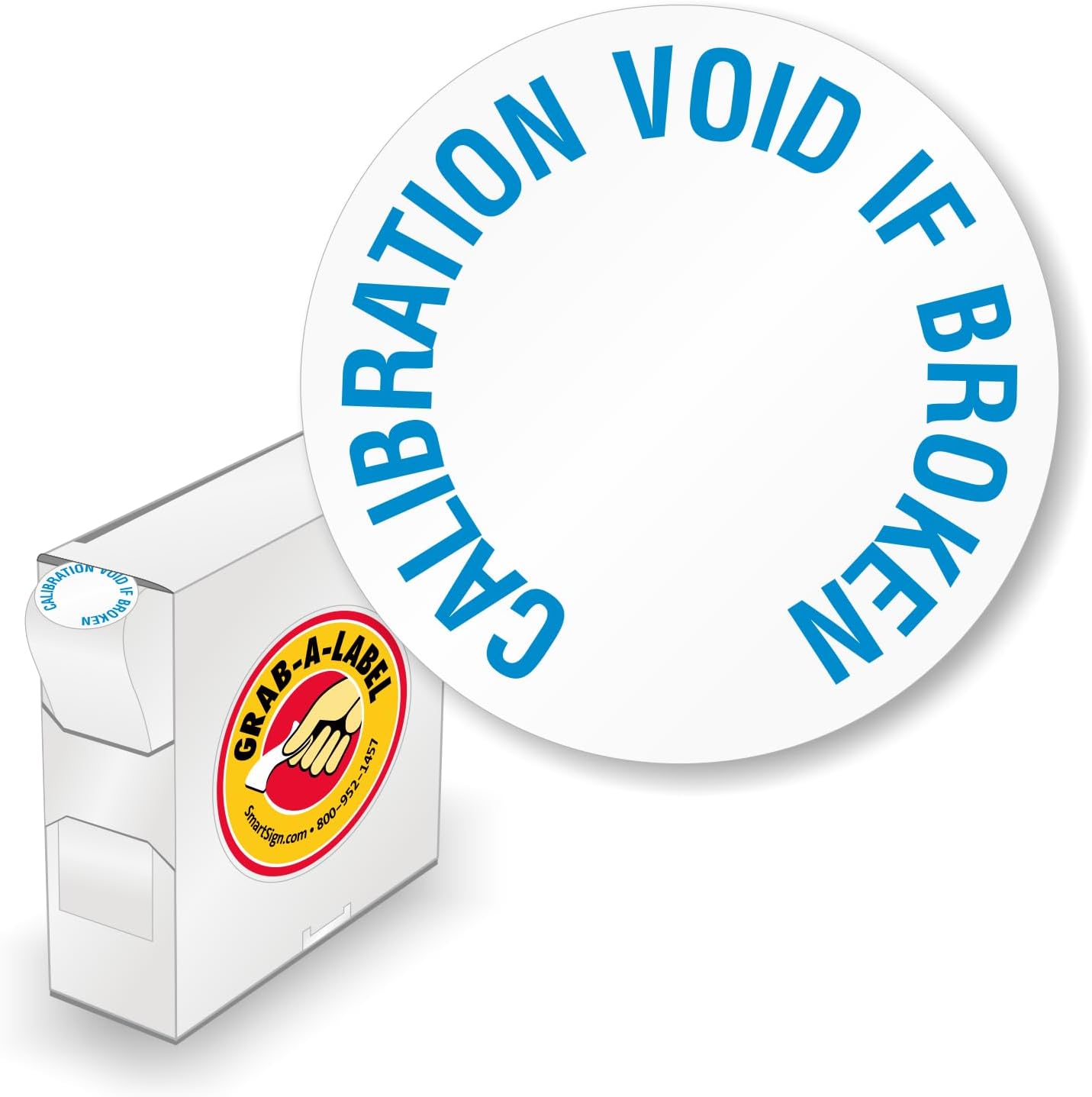 SmartSign Calibration Void If Broken Labels in Dispenser Box | Pack of ...