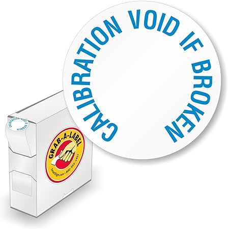 SmartSign Calibration Void If Broken Labels in Dispenser Box | Pack of ...