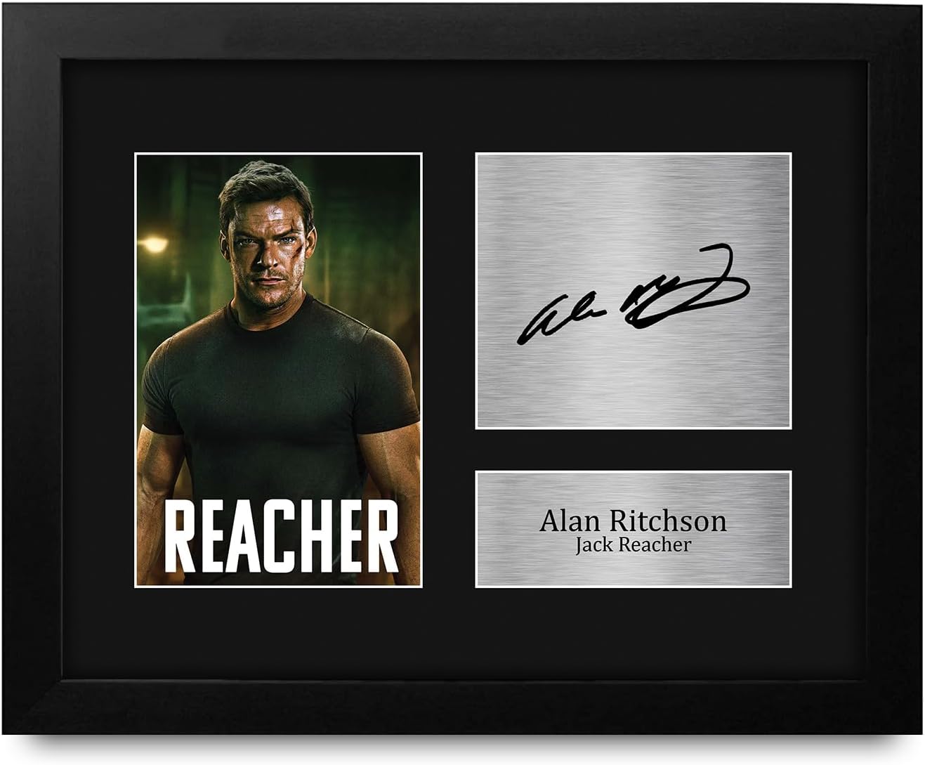HWC Trading Alan Ritchson Jack Reacher Framed Gifts Printed Signed ...