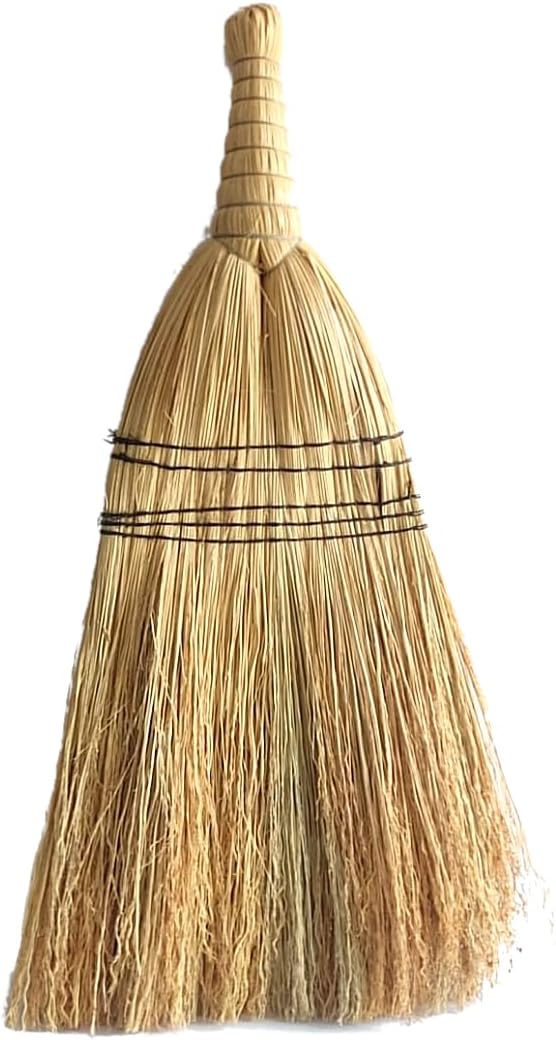 Traditional Rice Straw Broom 70 cm / 27.5" Hand Brush Natural Garden ...